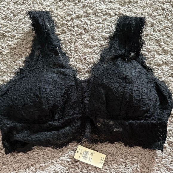 aerie | Intimates & Sleepwear | Aerie Black Lace Bra Size Medium Nwt ...